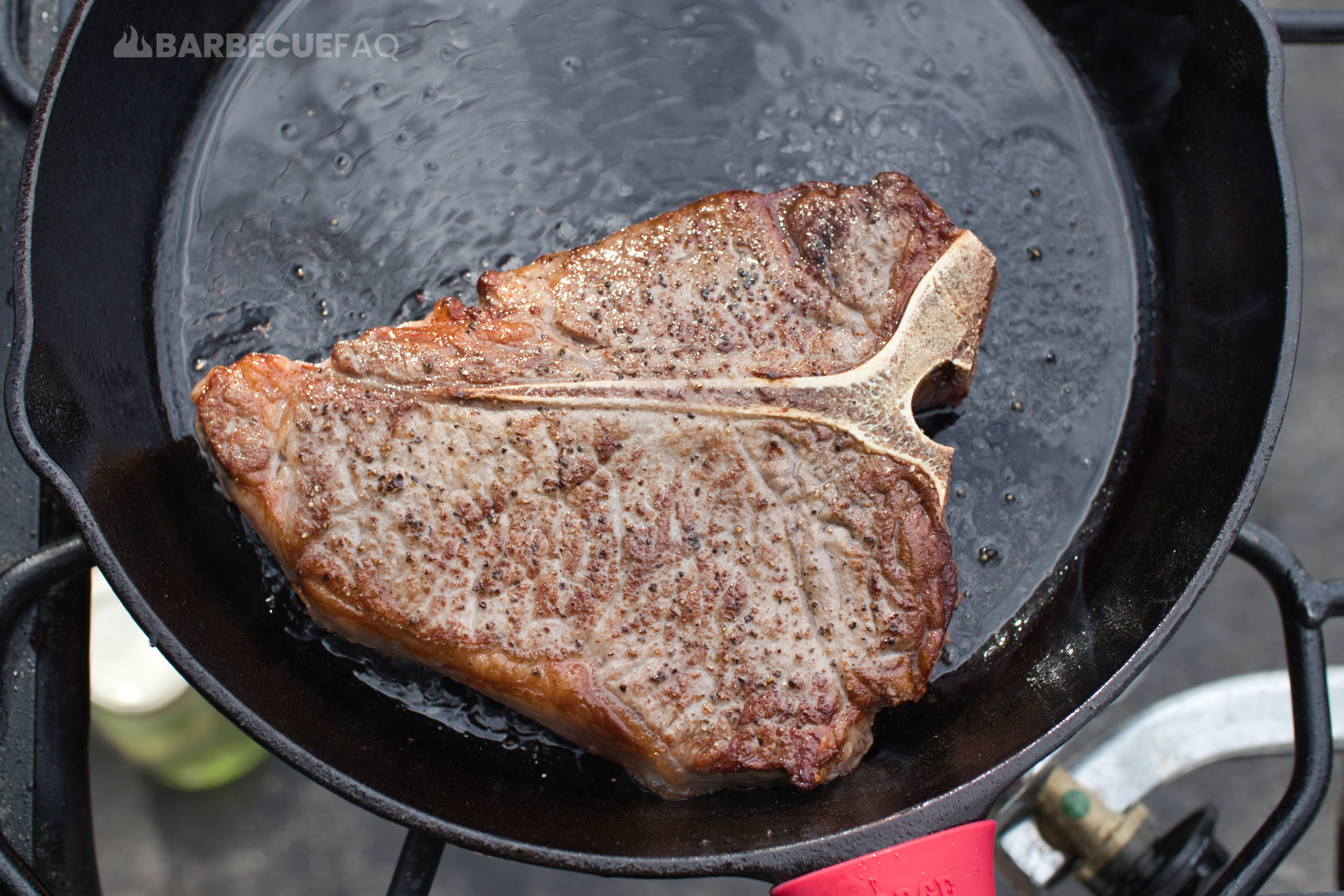 Perfect Pan Seared T-bone Steak Recipe - Barbecue FAQ