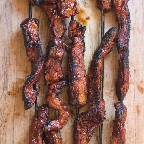 Korean Beef Steak on a Stick Recipe - Barbecue FAQ